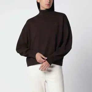 Isabel Marant Étoile Nasha Chocolate Cotton-wool Turtleneck