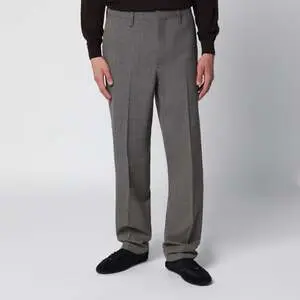 Prada Forest Wool Tailored Trousers