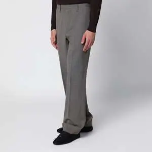 Prada Forest Wool Tailored Trousers