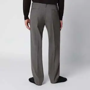 Prada Forest Wool Tailored Trousers