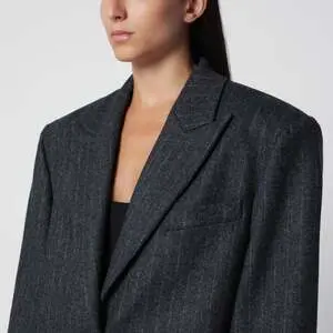 Andamane Margaux Textured Jacket With Pin Stripes
