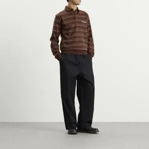NO PROBLEMO Striped Ls Rugby Shirt