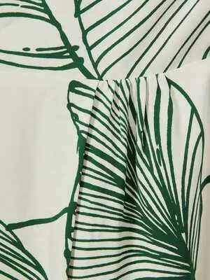 REISS White & Green Halter Neck Maxi Dress