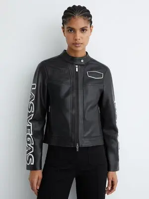REISS X Mclaren F1 Team Las Vegas Biker Jacket - Black