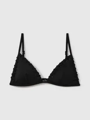 Good American Whip Stitch Triangle Bikini Top