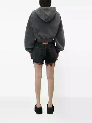 Alexander Wang Zip-up Hoodie W/ All-over Hotfix