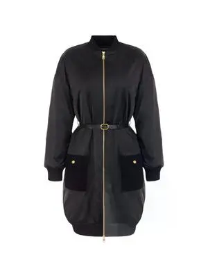 Elisabetta Franchi Down Jacket In Voile Fabric