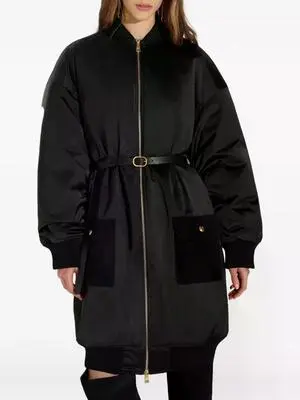 Elisabetta Franchi Down Jacket In Voile Fabric