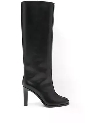 THE ROW 105mm Leather Knee Boots - Black