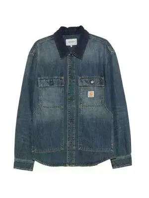 Carhartt Work In Progress Logo-patch Button-down Jacket - Blue