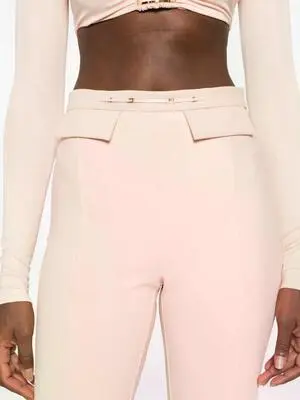 Elisabetta Franchi Logo Plaque Flared Trousers