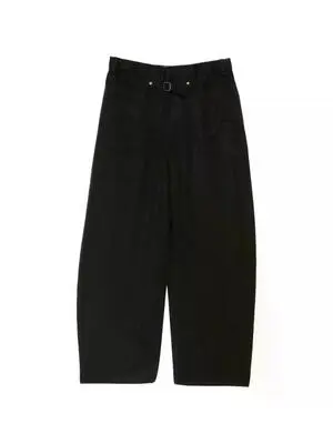 CROQUIS Wide-leg Trousers - Black
