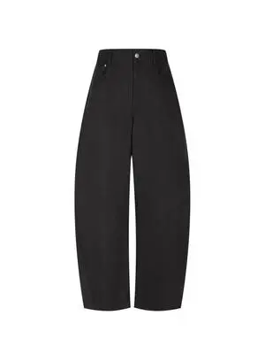 CROQUIS Wide-leg Trousers With Drawstring Waist - Black