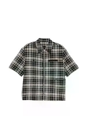 CROQUIS Crease-effect Plaided Polo