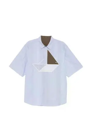 CROQUIS Sailboat-appliqué Shirt - Blue