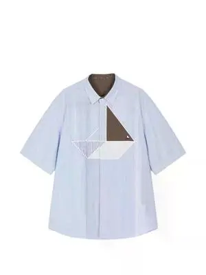 CROQUIS Sailboat-appliqué Shirt - Blue