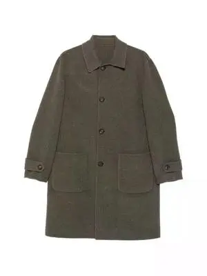 Eleventy Button-fastening Wool Coat - Brown