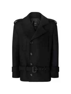 Pinko Belted Epaulette Coat