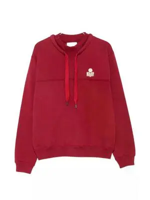 MARANT Logo-print Drawstring Hoodie - Red