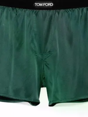 TOM FORD Logo-waistband Silk Boxer Shorts