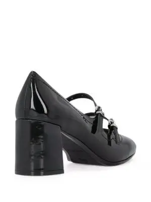 Pinko Patent-finish Brogue-detail Pumps - Black