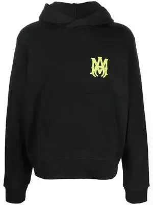 Amiri Logo-print Cotton Hoodie - Black