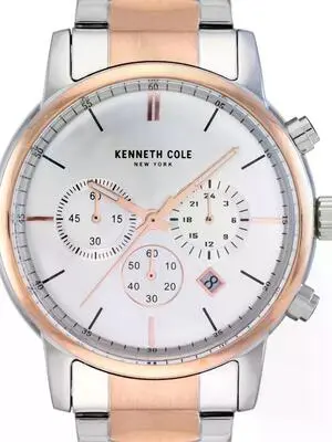 KENNETH COLE Chronograph Date 44mm Watch - Silver