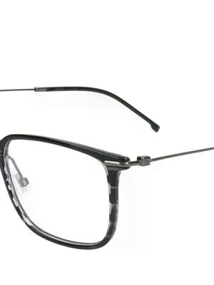 BOSS Striped Square-frame Glasses