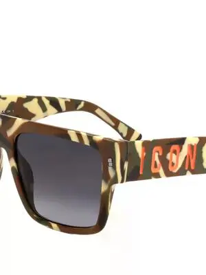 Dsquared2 Icon Camouflage Square-frame Sunglasses - Brown
