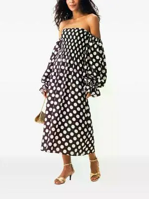 Sleeper Atlanta Polka-dot Midi Dress