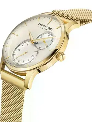 KENNETH COLE Mesh Bracelet 43mm Watch - Gold