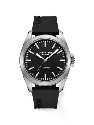 KENNETH COLE Titanium 42mm Watch - Black