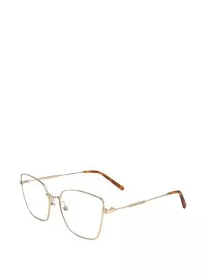 Marc Jacobs Geometric-frame Tortoiseshell-effect Glasses - Gold