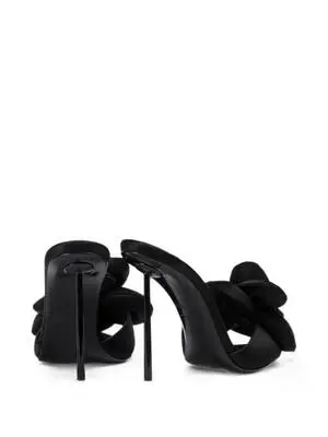 LE SILLA Rose Floral-appliqué Stiletto Sandals