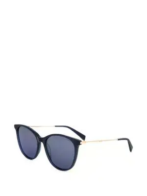 LEVI'S Cat Eye Frame Sunglasses With Gold Tone Hardware - Blue