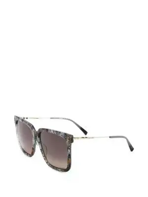 Missoni Patterned Square-frame Sunglasses - Grey