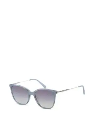 Longchamp Marble-effect Cat-eye Sunglasses - Blue