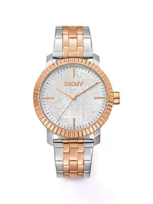 Dkny Logo-detail 36mm Watch - Silver