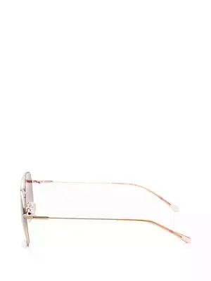 Calvin Klein Double-bridge Pilot Sunglasses