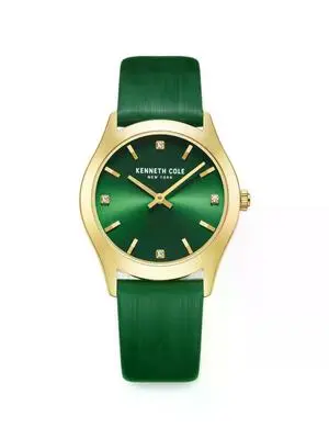 KENNETH COLE Classic Crystal 34mm Watch - Green