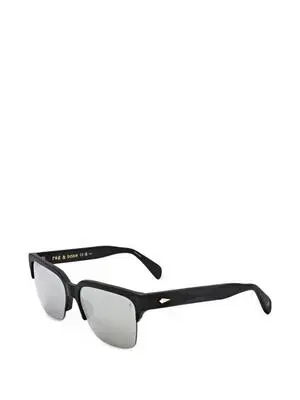 Rag & Bone Matte-finish Square-frame Sunglasses - Black