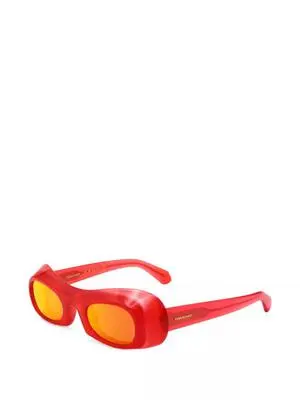 FERRAGAMO Oval-frame Sunglasses - Red