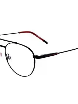 BOSS Double-bridge Pilot-frame Glasses - Black