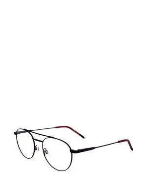 BOSS Double-bridge Pilot-frame Glasses - Black