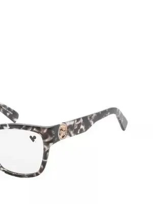 Longchamp Tortoiseshell-effect Square-frame Eyeglasses - Grey