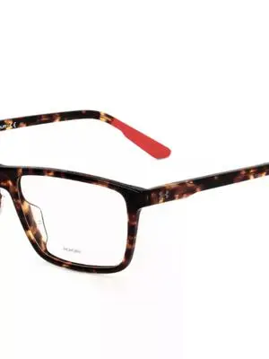 Under Armour Tortoiseshell-effect Rectangle-frame Glasses - Brown