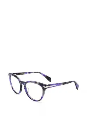 Rag & Bone Tortoiseshell-effect Round-frame Glasses - Purple