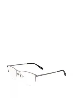 Fossil Rectangle Frame Eyeglasses - Silver
