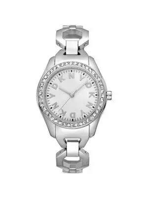 Dkny Crystal-embellished 33mm Watch - Silver