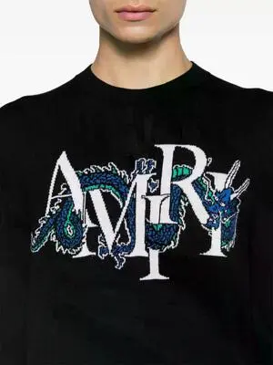 Amiri Logo-jacquard Wool-blend Jumper